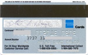 Bank Card: American Express OPTIMA Charter Member Blue (American ...
