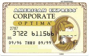 Bank Card: American Express OPTIMA CORPORATE Yellow (American Express ...