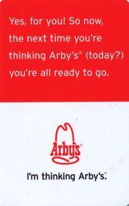 Gift Card: I'm thinking Arby's (Arby's, United States of America(Arby's ...