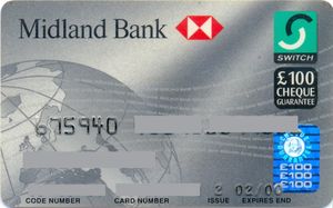 Bank Card: Midland Bank Cheque Card (Midland Bank, United Kingdom of ...