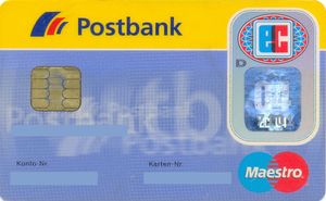 Bank Card: Postbank ec card 04 (Postbank, Germany, Federal RepublicCol ...