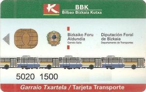 Bank Card: Tarjeta Transporte (BBK - Caja Bilbao Bizkaia, SpainCol:ES ...