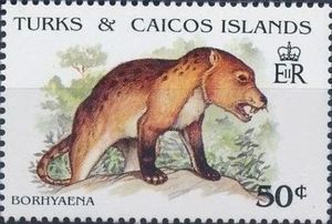 Stamp: Borhyaena (Turks and Caicos Islands) (Extinct Animals) Mi:TC 992 ...