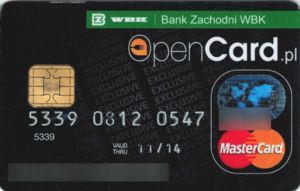 Bank Card: OpenCard (Bank Zachodni WBK, PolandCol:PL-MC-0239