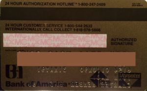 Bank Card: Bank of America Gold MasterCard (Bank of America, United ...
