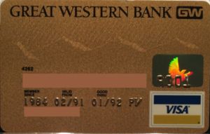 Bank Card: Great Western Bank Gold Visa Card (Great Western Bank ...