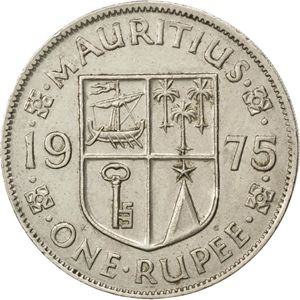 Coin: 1 Rupee (Security edge) (Mauritius(1952~1992 - Queen Elizabeth II ...