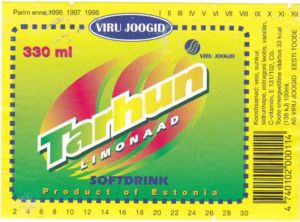 Drink Label: Tarhun (Viru Joogid, EstoniaCol:EE-SODA-000005