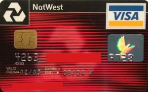 Bank Card: NatWest Visa Card (National Westminster Bank, United Kingdom ...
