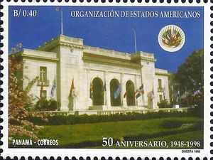 Stamp: Organization of American States. 50th Anniversary (PanamaMi:PA ...