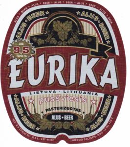 Drink Label: Eurika (Mažeikių Lokys, LithuaniaCol:LT-BEER-000175
