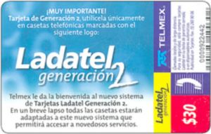 Phonecard: Ladatel Generación 2 - Tarjeta De Prueba (Telmex - Ladatel ...