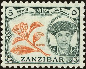 Stamp: Cloves (Zanzibar(Definitives) Mi:TZ-ZB 240,Sn:TZ-ZB 264,Yt:TZ-ZB ...