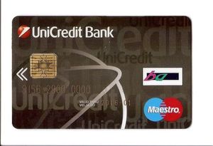 Bank Card: UniCreditBank (UniCredit Bank, SloveniaCol:SI-MS-0026 💳