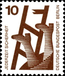 Stamp: Defective Ladder (Berlin(Prevent Accident) Mi:DE-BE 403ARd,AFA ...