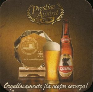 Beer Coaster: Gallo (Cerveceria Centro Americana SA, GuatemalaCol:GT-000007