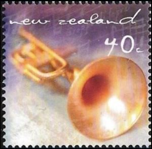 Stamp: Trumpet (New Zealand(Greetings Stamps 2001) Mi:NZ 1918,Sn:NZ ...