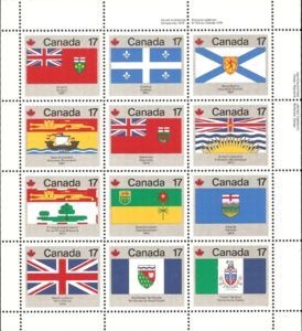 Stamp: Provincial and Territorial Flags (Canada(Canada Day - Flags) Sn ...