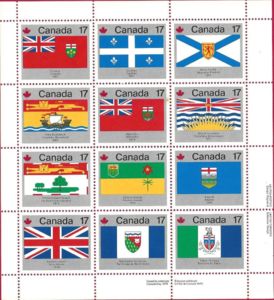 Stamp: Provincial and Territorial Flags (Canada(Canada Day - Flags) Sn ...