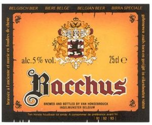 Drink Label: Bacchus (Brouwerij Van Honsebrouck, BelgiumCol:BE-BEER-010938