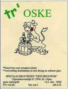 Drink Label: tr'OSKE (Speciaalbrouwerij Den Brouwer, NetherlandsCol:NL ...