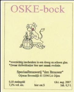 Drink Label: OSKE-bock (Speciaalbrouwerij Den Brouwer, NetherlandsCol ...