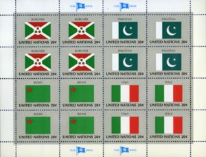 Stamp: UNO Flags (UNO New York(Flag series) Mi:NT-NY 448-451KB