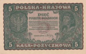 Banknote: 5 Marek (Poland(1918-1924 Second Republic - Polish marka) Wor ...