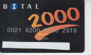 Tarjeta de Banco: Bital 2000 (Banco Internacional, MéxicoCol:MX-GM-0068