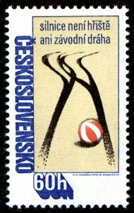 Stamp: Road Safety (CzechoslovakiaMi:CS 2432x,Sn:CS 2166,Yt:CS 2263,Sg ...