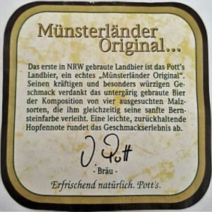 Drink Label: Pott's Landbier (Potts Naturpark Brauerei, Germany ...