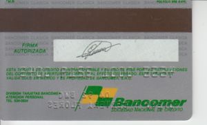Bank Card: Bancomer (Bancomer, MexicoCol:MX-VI-0068