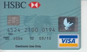Bank Card: Hsbc (HSBC, MexicoCol:MX-VI-0071