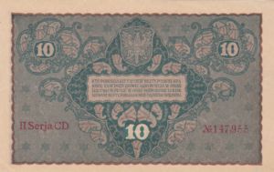 Banknote: 10 Marka (Poland(1918-1924 Second Republic - Polish marka ...