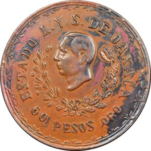 Coin: 60 Pesos (OAXACA) (Mexico, Provinces(México-Revolucionario Oaxaca ...