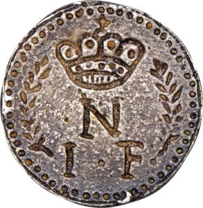 Moneda: 1 Franc (Montenegro) (1813 - Cattaro - Napoleonic War) WCC:km1 ...