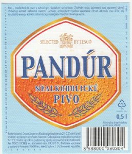 Drink Label: Pandur nealko (Pivovar Vyhne, SlovakiaCol:SK-BEER-001923
