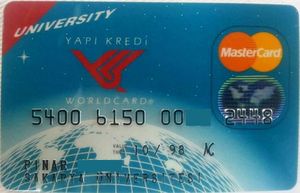 Bank Card: University Worldcard (Yapi Kredi Bankasi, Türkiye (Turkey ...
