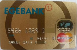 Bank Card: Egebank Mastercard (Egebank, Türkiye (Turkey)Col:TR-MC-0297