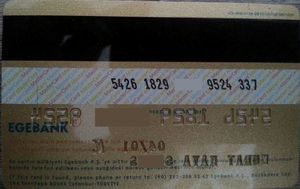 Bank Card: Egebank Mastercard (Egebank, Türkiye (Turkey)Col:TR-MC-0297