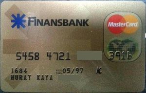 Bank Card: Finansbank Mastercard (Finansbank, Türkiye (Turkey)Col:TR-MC ...