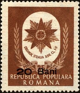 Stamp: Labour Day Stamps of 1951 Surcharged (Romania) (Labor Day: work ...