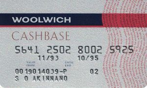Bank Card: WOOLWICH Cashbase (Woolwich, United Kingdom of Great Britain ...