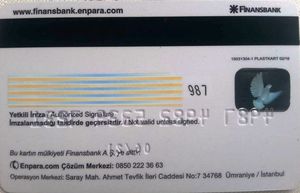 Bank Card: Finansbank Encard (Finansbank, Türkiye (Turkey)Col:TR-VI-0351
