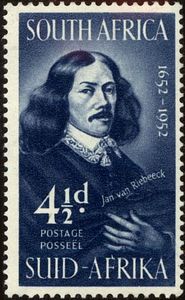 Stamp: Landing of Jan van Riebeeck (South Africa(3rd Centenary of the ...