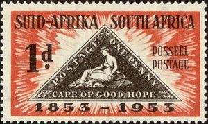 Stamp: 1d Cape Triangular Stamp (South Africa(Stamp Centenary of Cape ...
