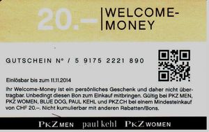 Functional Card: Welcome-Money (Shops - Fashion, Clothing, Shoes ...