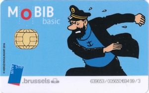 Transport Ticket: MOBIB basic - Captain Haddock (Tintin n°2) (STIB ...