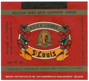 Drink Label: Kriek Lambic St.Louis (Brouwerij Van Honsebrouck ...