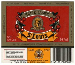 Drink Label: Kriek Lambic St.Louis (Brouwerij Van Honsebrouck ...